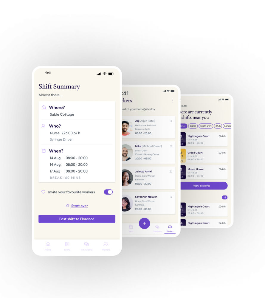 Download the Florence app for care professionals | Florence UK